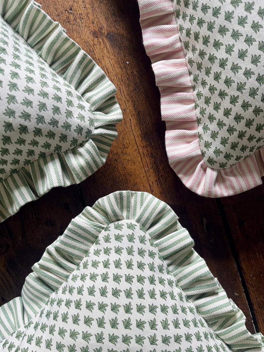 Green Micro Fern + Pink Candy Stripe Frill – K A T Y . T A K L A